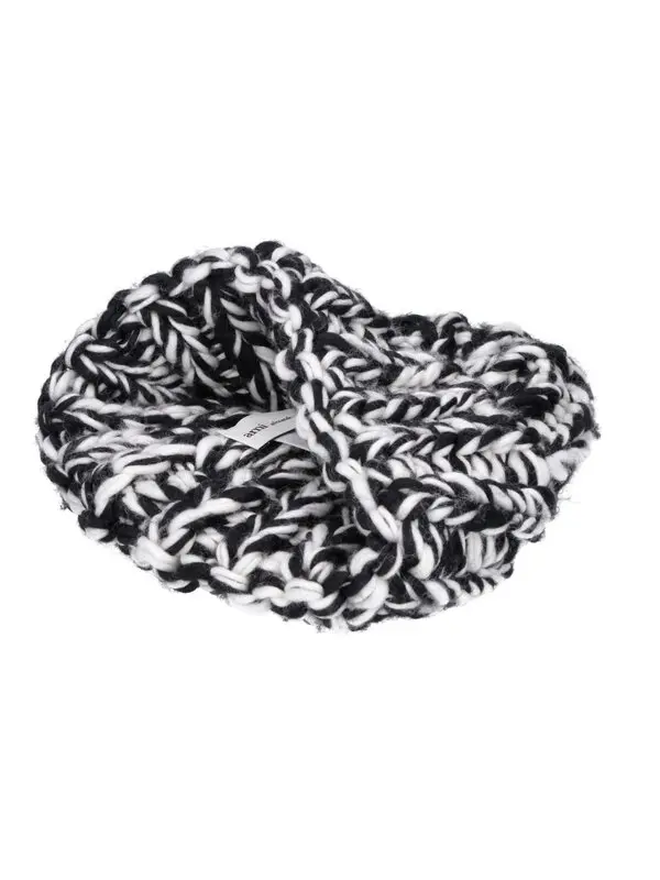 Moncler Ami Wool Beanie With Maxi Cuff - Black