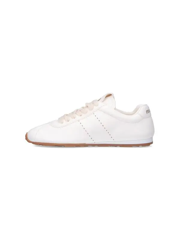 Miu Miu Lamb Nappa 'plume' Sneakers - White