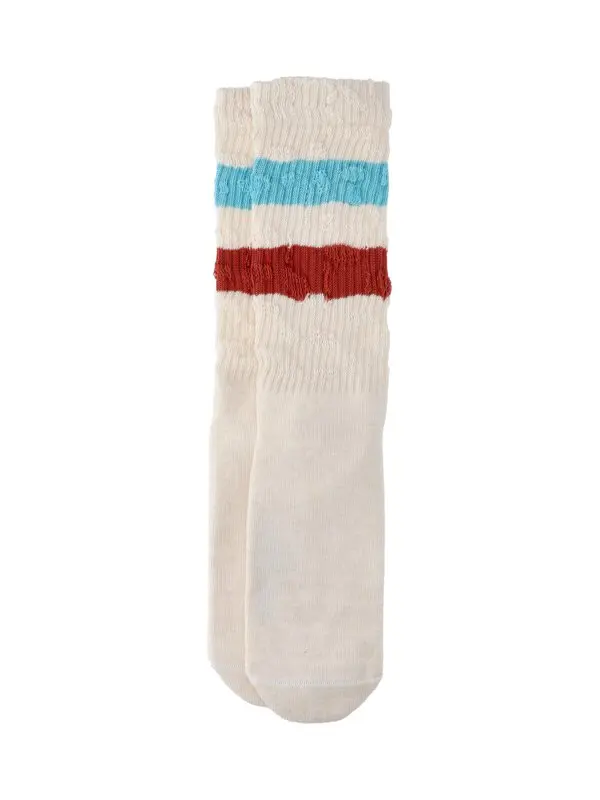 GOLDEN GOOSE Striped Socks - Cream