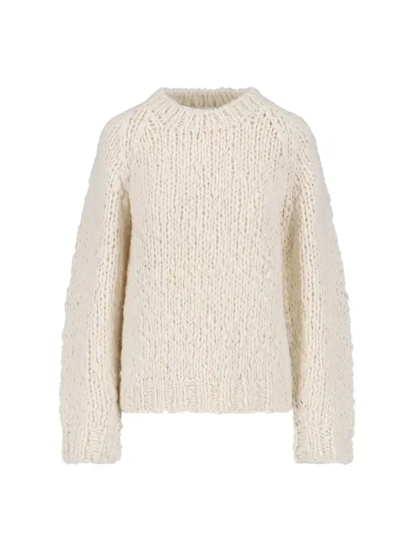 MYTHINKS Alpaca Blend Sweater - White