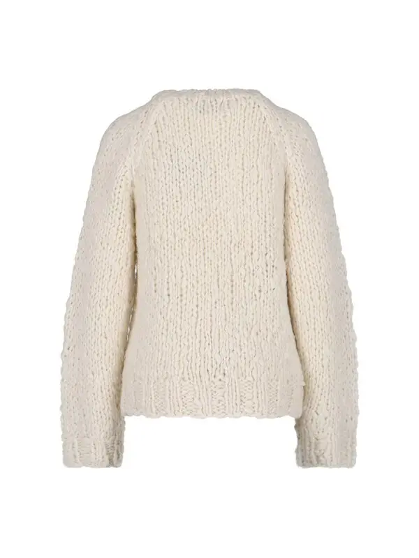 MYTHINKS Alpaca Blend Sweater - White