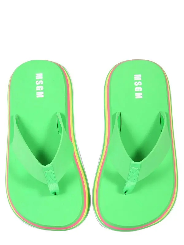 MSGM Thong Sandals - Green