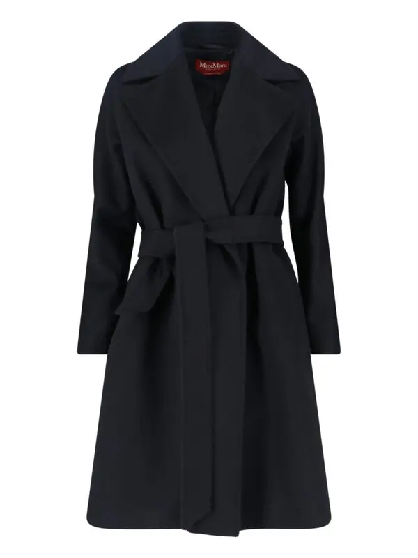 Max Mara Dravenna Virgin Wool Coat - Black