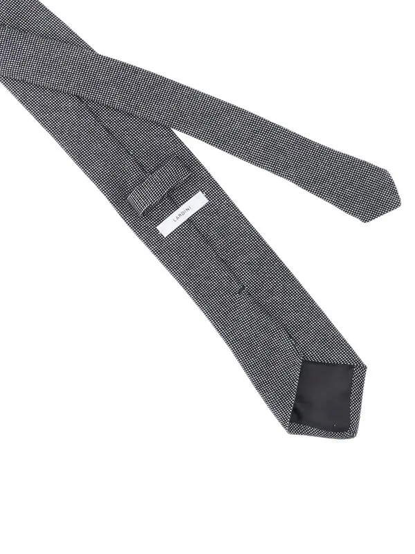 LARDINI Wool Neck Tie - Gray