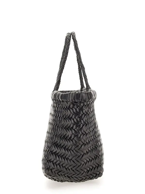 Dragon Diffusion Triple Jump Small Woven Bag - Black