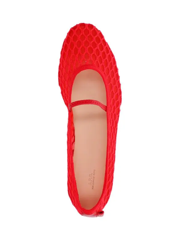 A.p.c. Swan Mesh Ballet Flats - Red