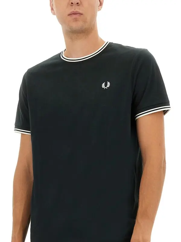 Fred Perry Double Stripe T-shirt - Green