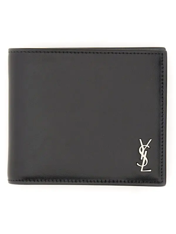 Saint Laurent Tiny Cassandre East/west Wallet - Black