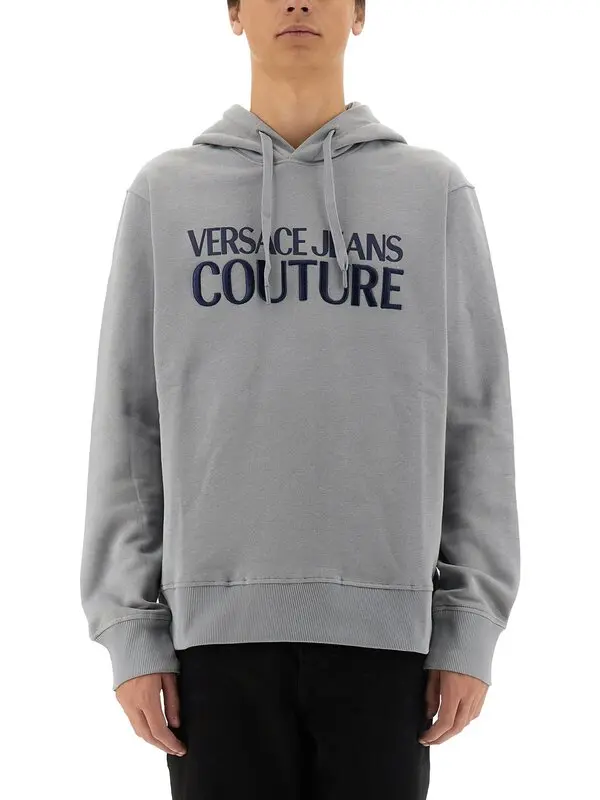 Versace Sweatshirt With Logo - Grey