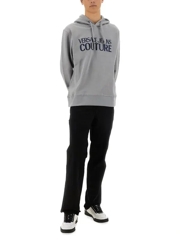 Versace Sweatshirt With Logo - Grey