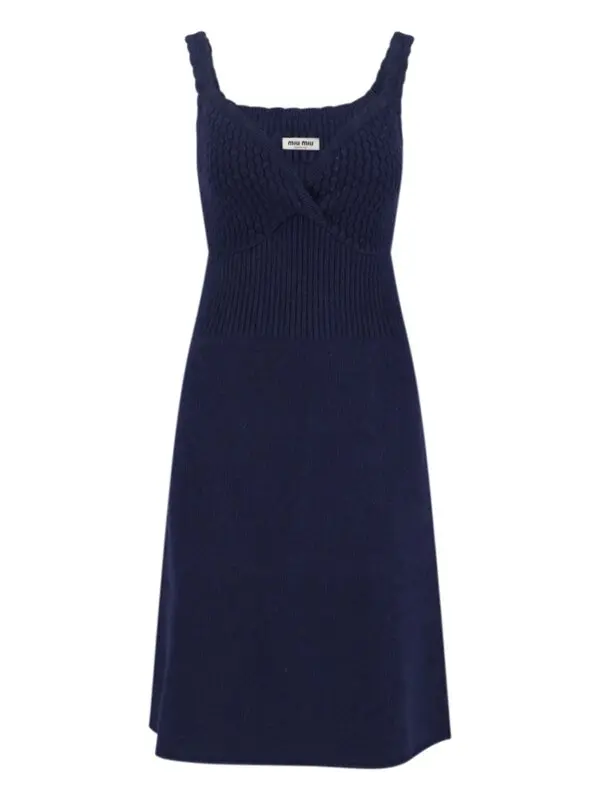 Miu Miu Virgin Wool Midi Dress