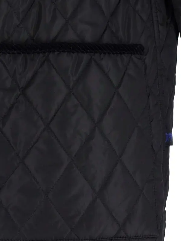 Burberry Diamond Quilted Jacket With Corduroy Collar