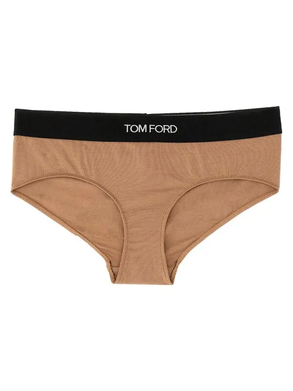 TOM FORD Briefs With Logo - Nude