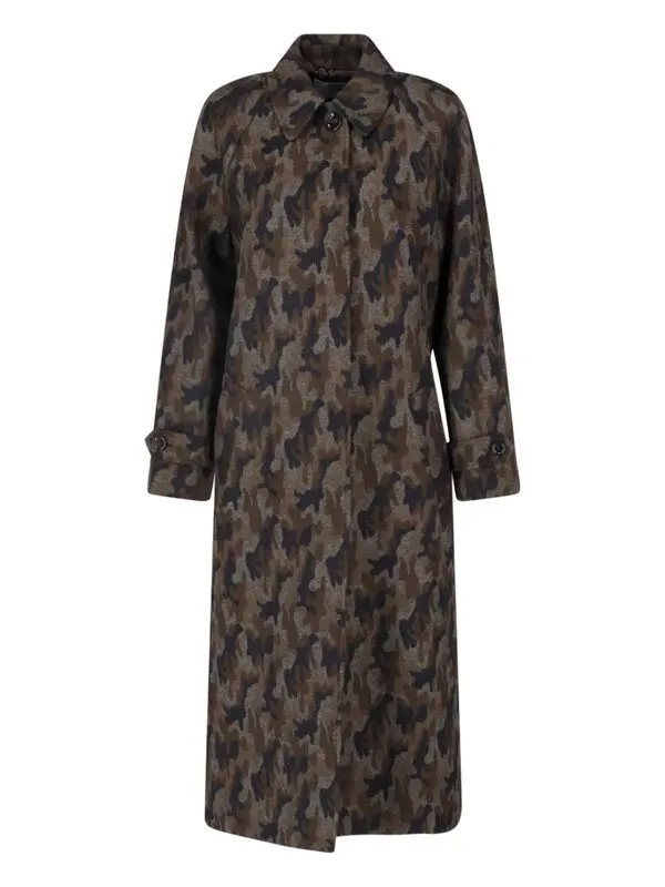 LARDINI Wool Coat With Belt - Multi
