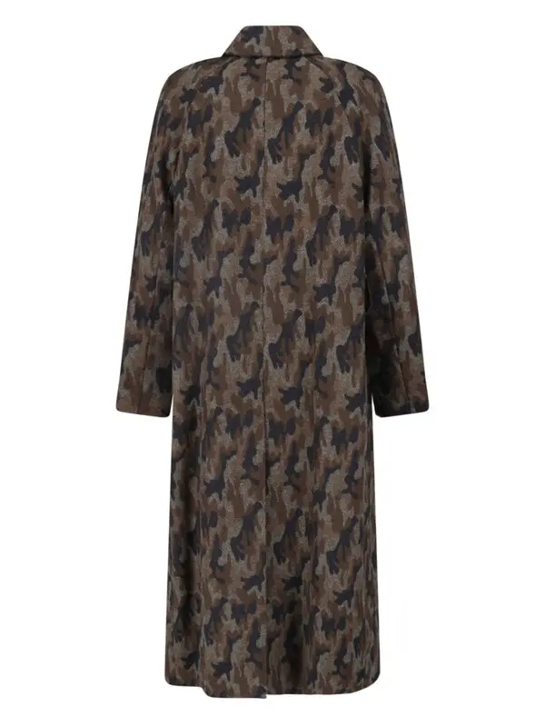 LARDINI Wool Coat With Belt - Multi