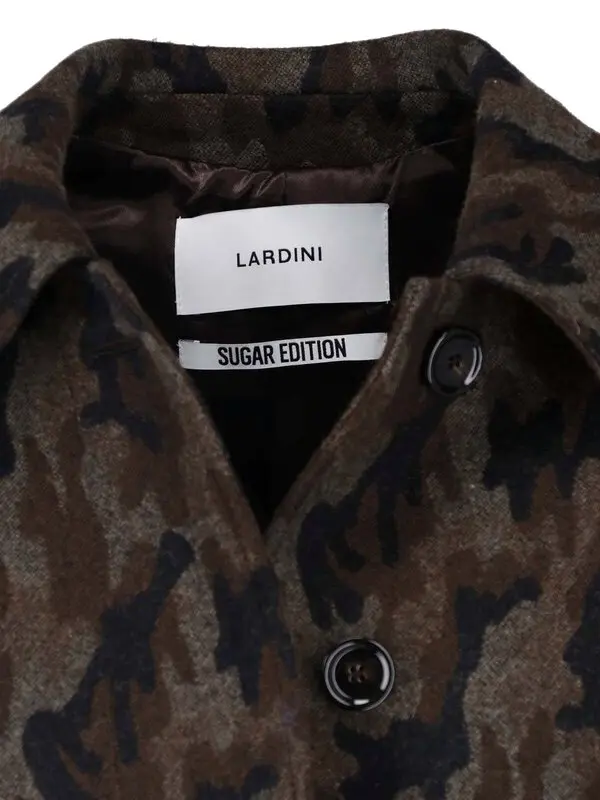 LARDINI Wool Coat With Belt - Multi