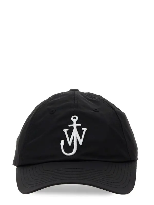 JW Anderson Baseball Cap With Logo - Black