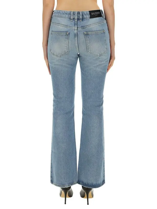 Balmain Flare Fit Jeans - Denim