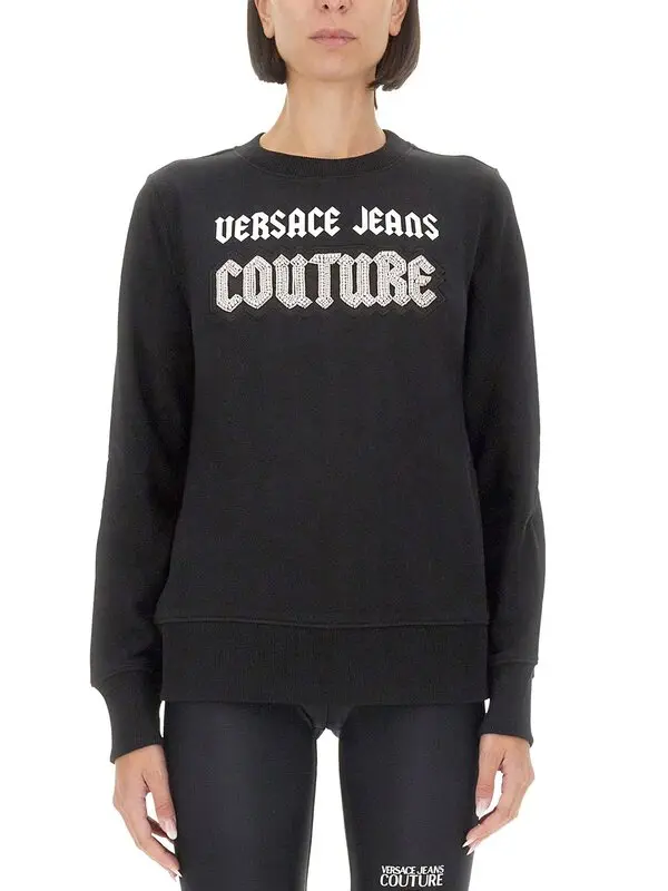 Versace Sweatshirt With Logo - Black
