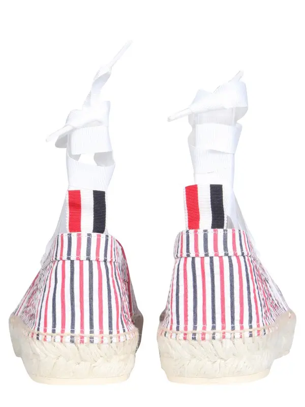 Thom Browne Seersucker Cotton Espadrilles - Multicolour