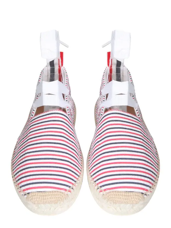 Thom Browne Seersucker Cotton Espadrilles - Multicolour