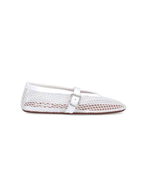 Alaïa Mesh Ballet Flats - White