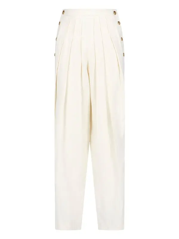 Loro Piana Straight Trousers - White