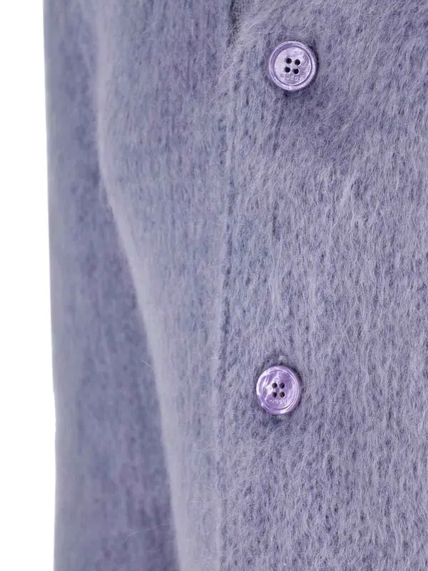 Gucci Mohair Blend Cardigan - Purple