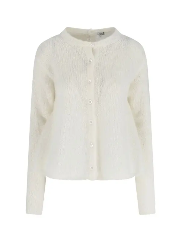 Gucci Mohair Blend Cardigan - White