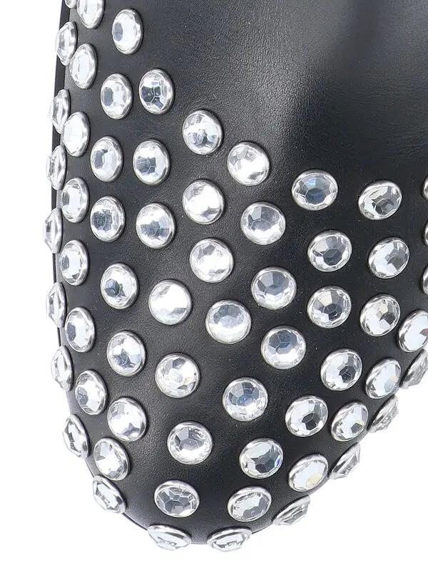 Alaïa Low Ankle Boots With Rhinestones