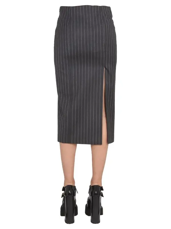 Versace Pinstriped Pencil Skirt