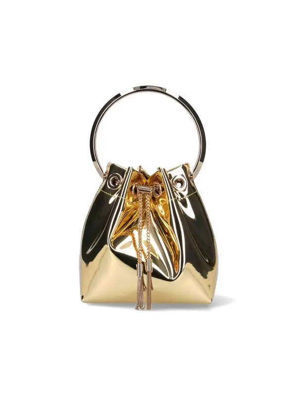 JIMMY CHOO Mini Bucket Bag - Gold