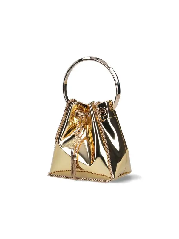 JIMMY CHOO Mini Bucket Bag - Gold