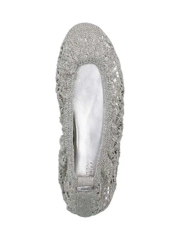 Isabel Marant Étoile Belna Crochet Ballet Flats - Silver