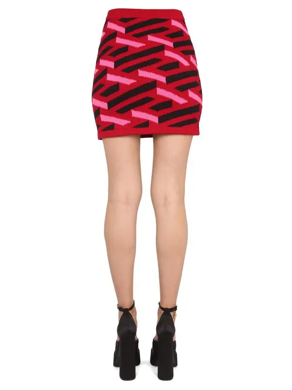 Versace La Greca Knit Skirt - Multicolour