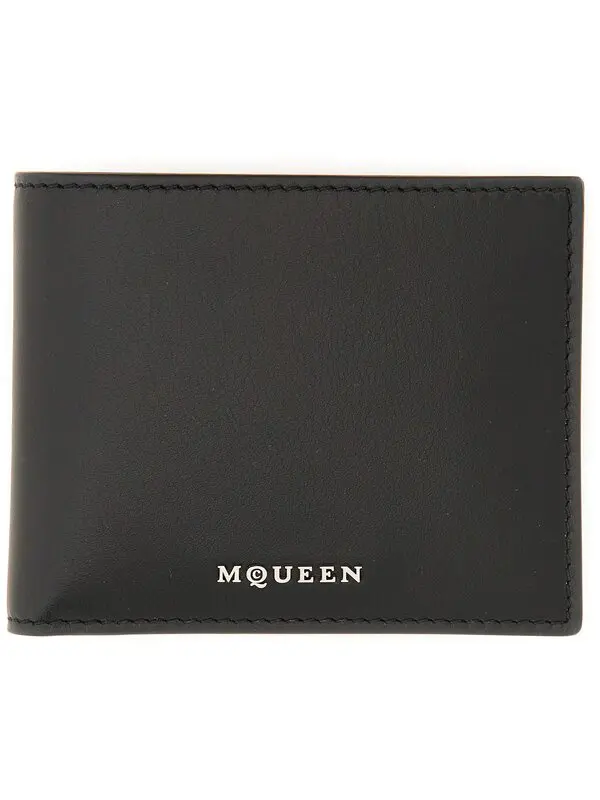 Alexander McQueen Wallet With Logo - Black