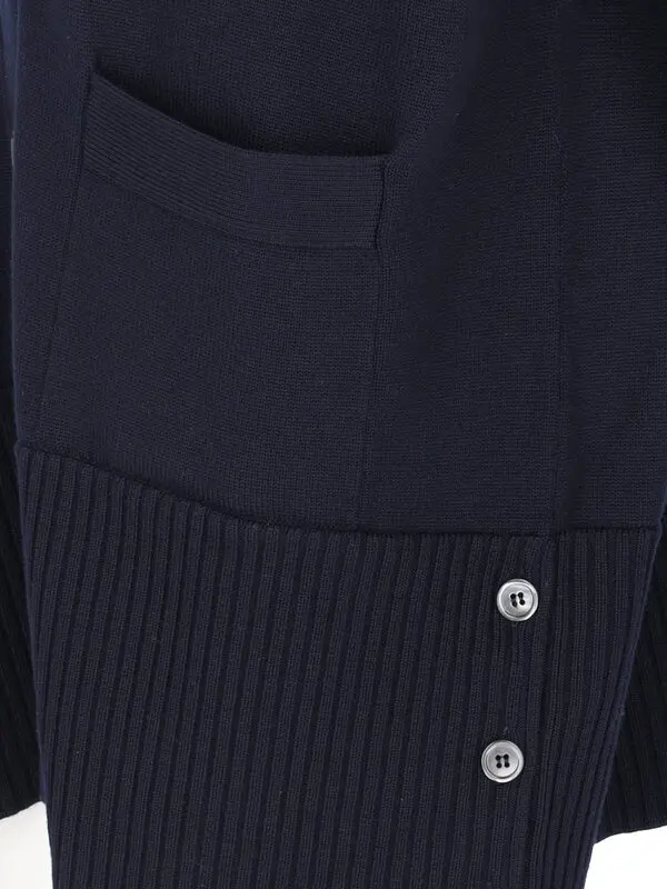 Thom Browne Oversized Wool V-neck Cardigan
