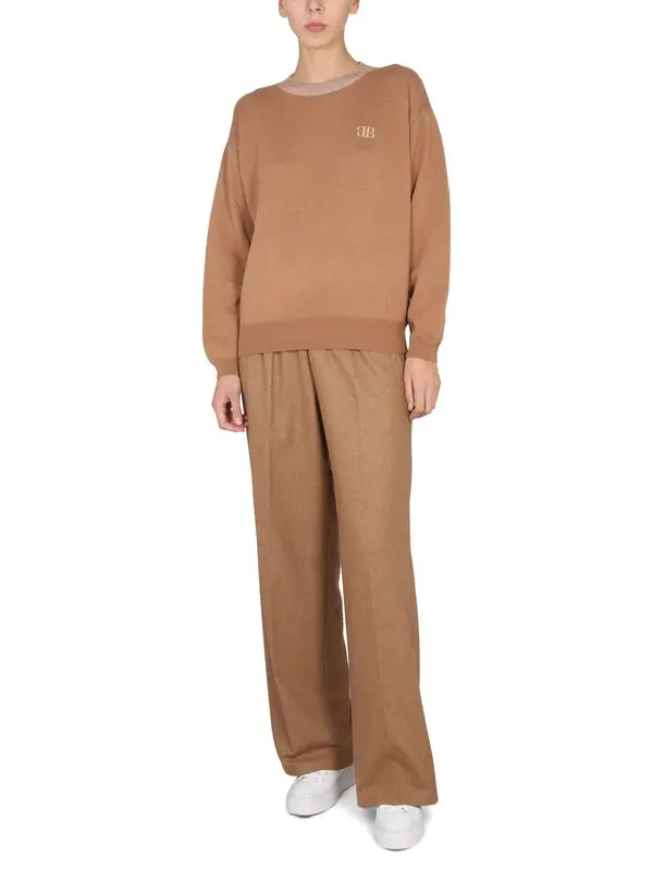 BALLANTYNE Shirt With Embroidered Logo - Beige
