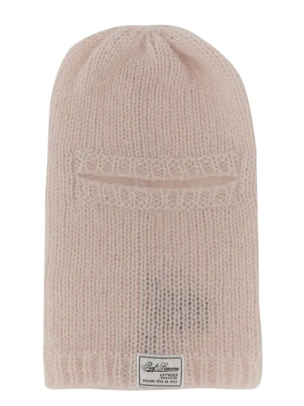 Raf Simons Balaclava With Logo - Pink