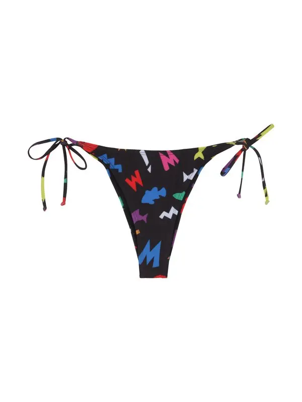 Moschino All Over Print Bikini Briefs - Black
