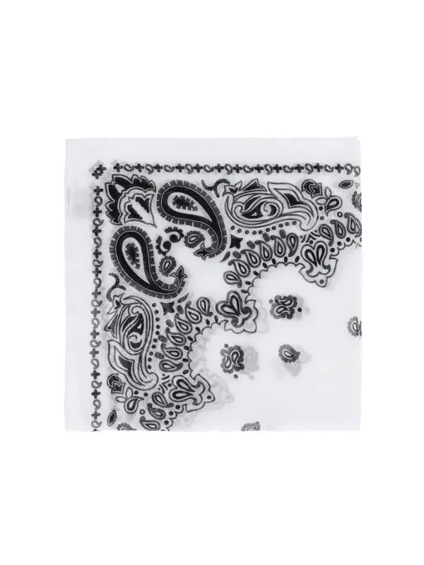 Destin Bandana Print Scarf - White