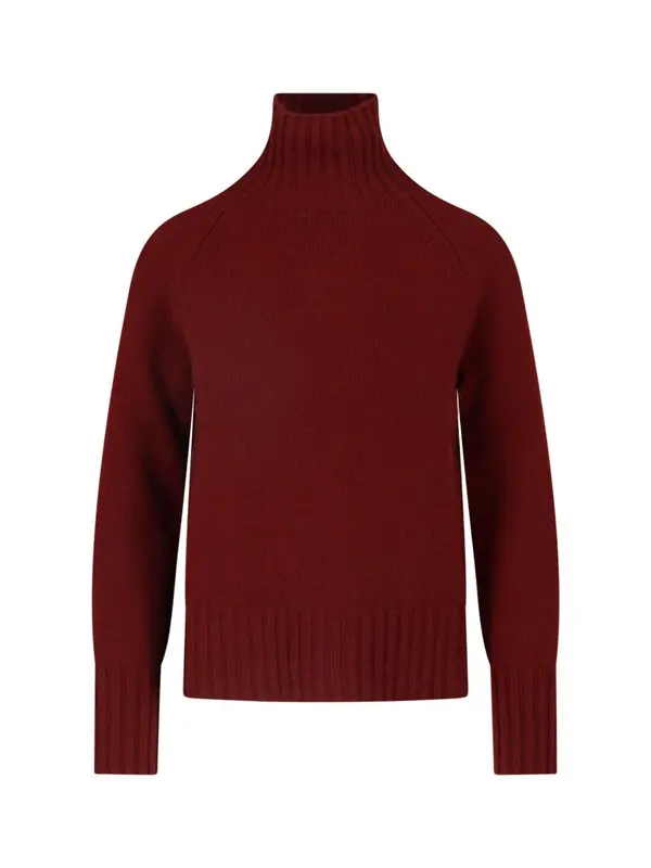 Chloé Wool And Cashmere V-neck Sweater - Red
