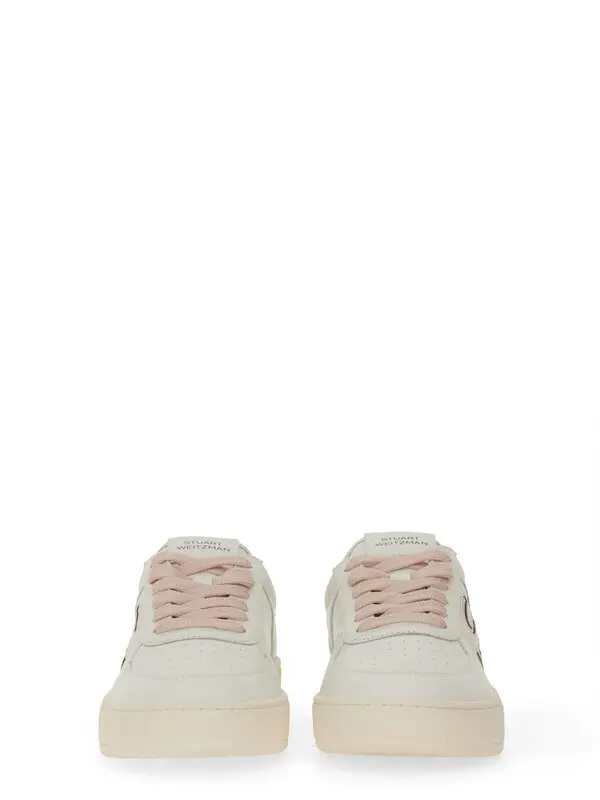 STUART WEITZMAN Leather Logo Sneakers
