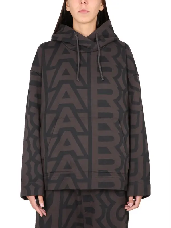 Marc Jacobs Monogram Logo Hoodie - Brown