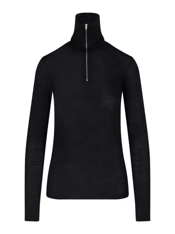 JIL SANDER High Neck Zip Sweater