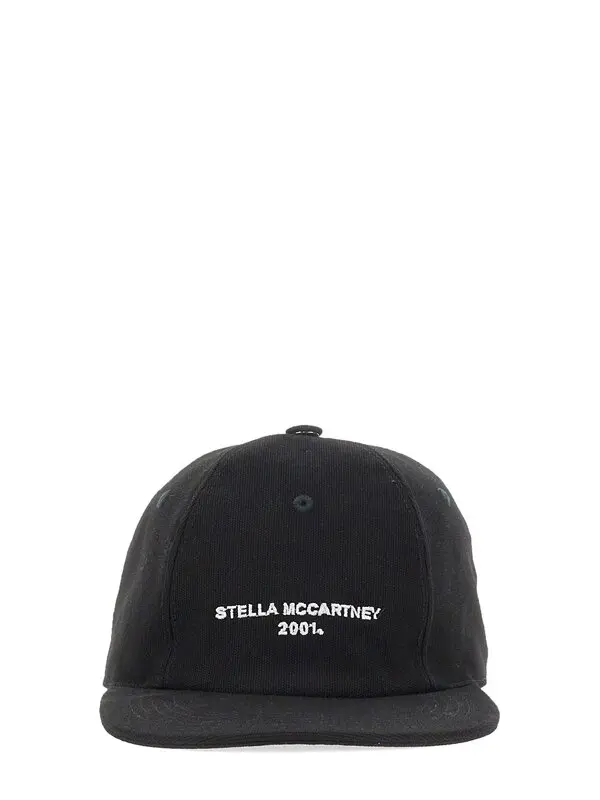 Stella McCartney Baseball Cap With Logo - Black