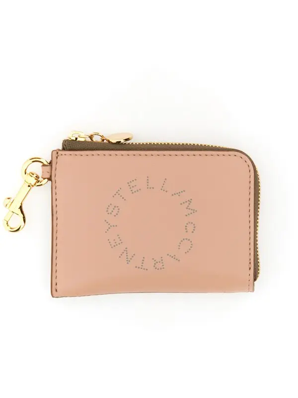 Stella McCartney Wallet With Logo - Powder