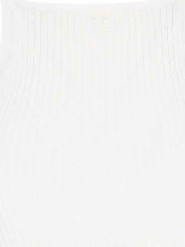 COURREGES Sleeveless Knit Top - White
