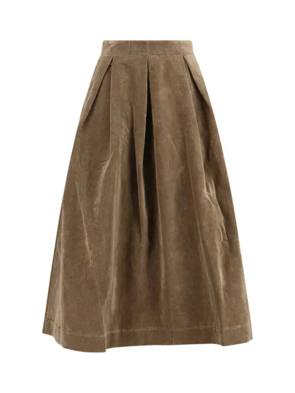MAISON MARGIELA Pleated Midi Skirt - Green