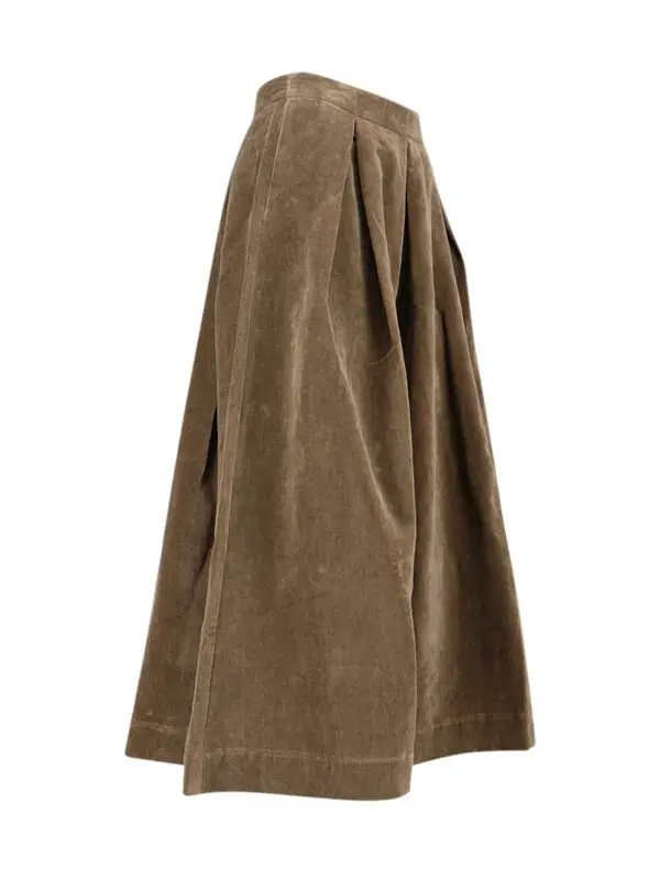 MAISON MARGIELA Pleated Midi Skirt - Green